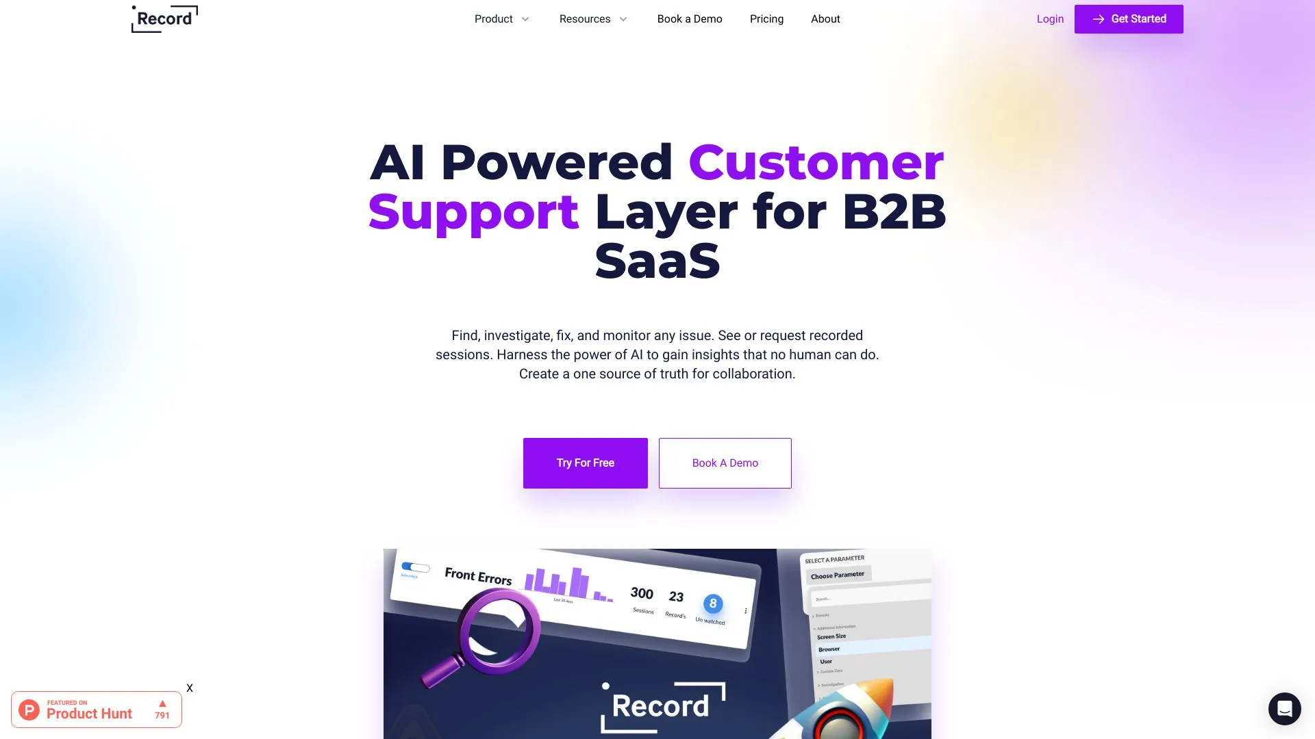 Record: AI-Powered Customer Support for B2B SaaS | Creati.ai