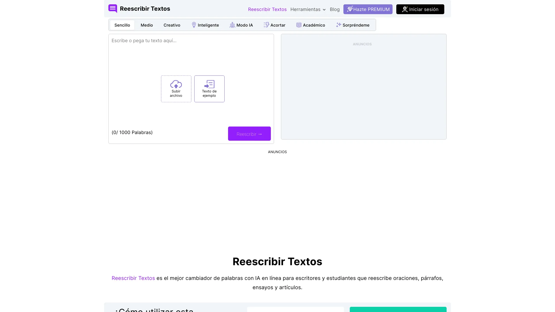 Reescribir Textos: Herramienta de Reescritura de Texto Impulsada por IA | Creati.ai