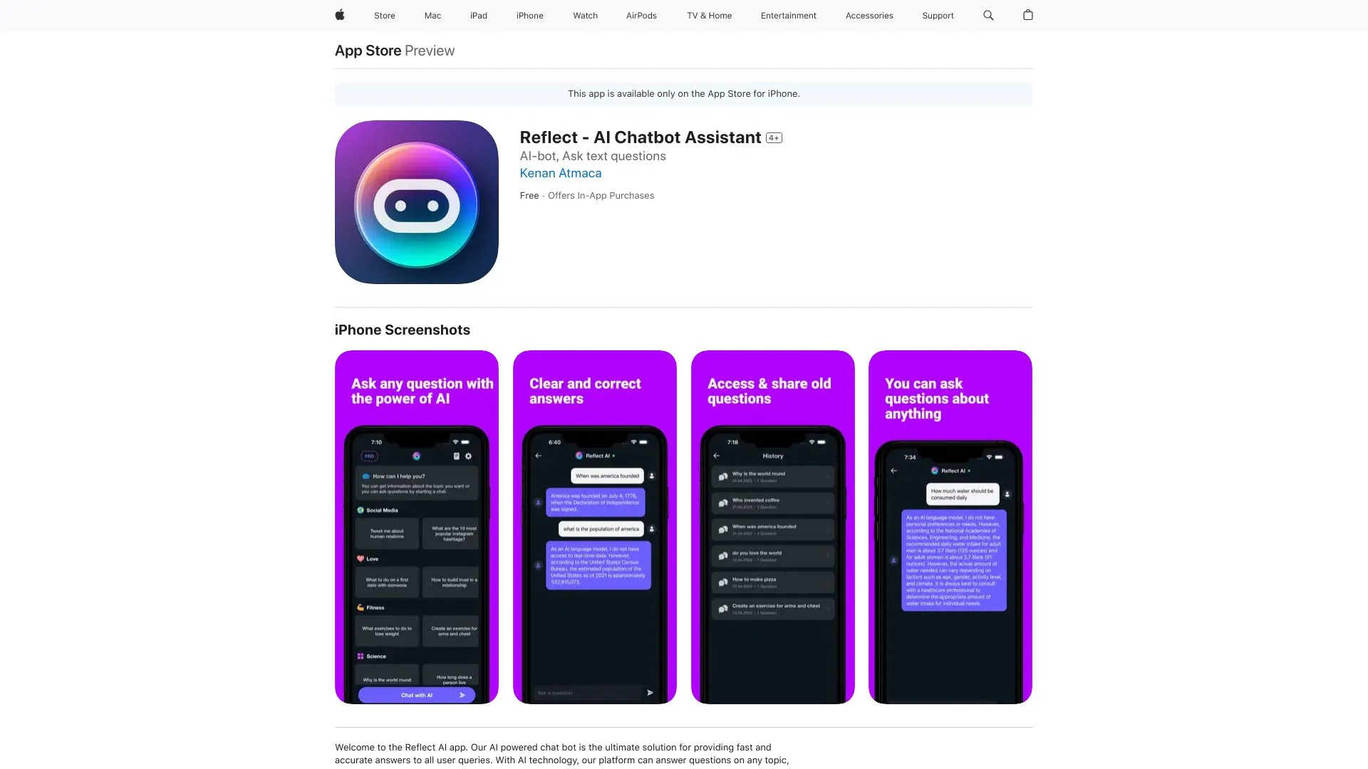 Reflect AI Chat Assistant - Accurate AI-Powered Answers | Creati.ai