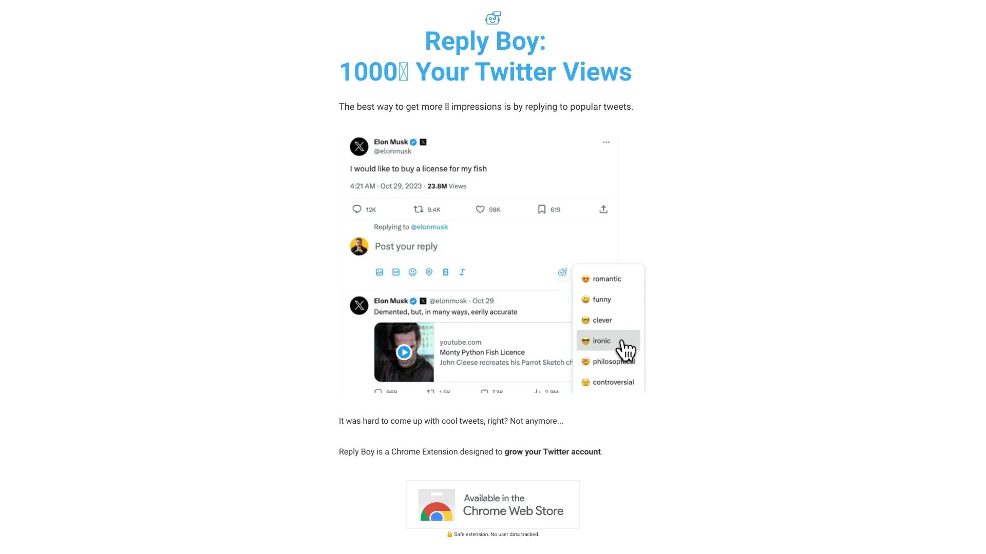 ReplyBoy: AI-Powered Twitter Reply Generator | Creati.ai