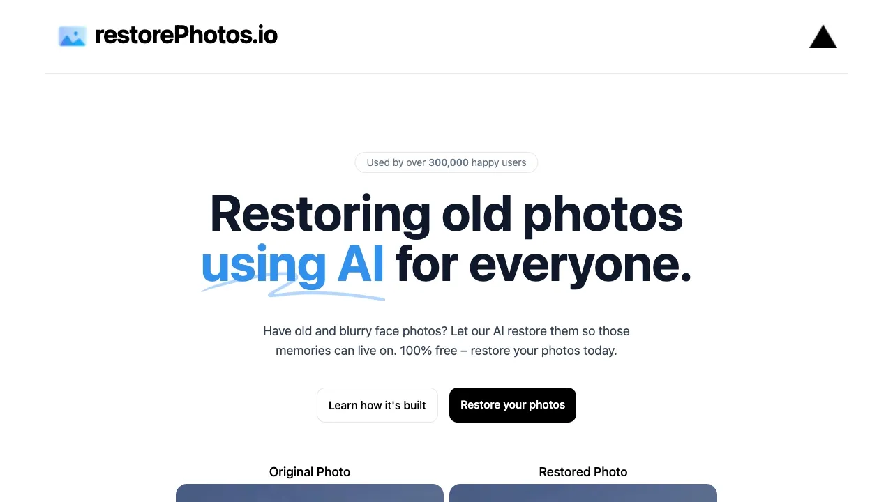Restore Old Photos with AI - RestorePhotos.io | Creati.ai