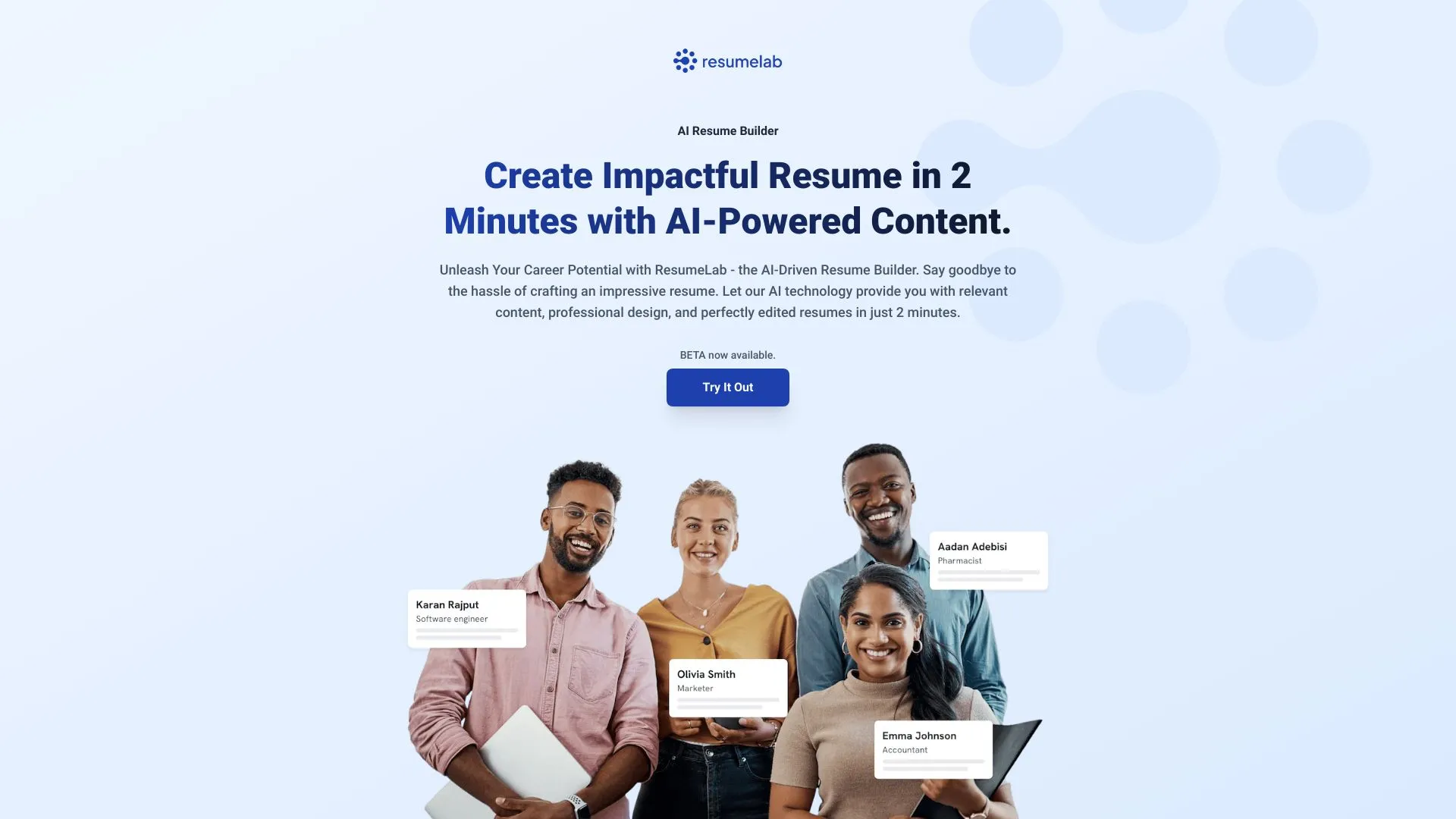 ResumeLab: AI-Powered Professional Resume Builder | Creati.ai