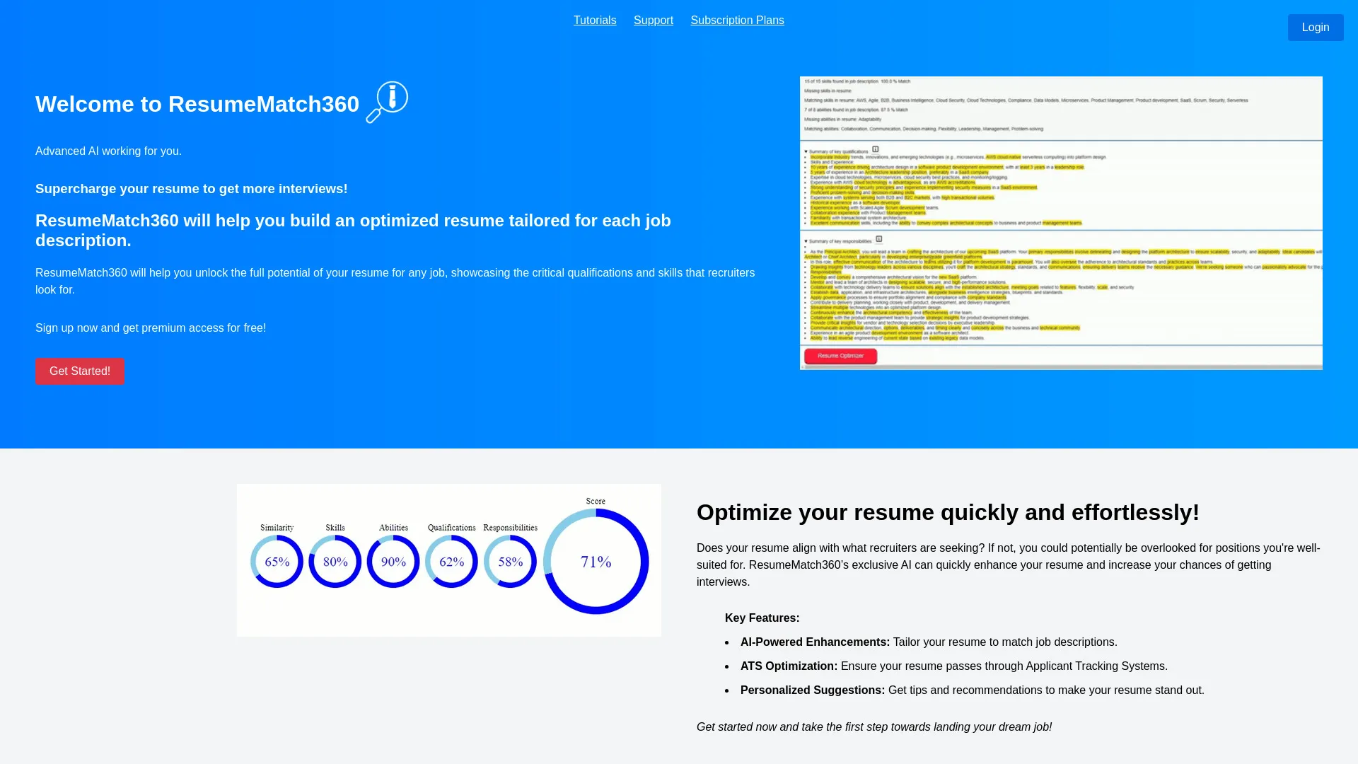 Optimize Your Resume with ResumeMatch360 | Creati.ai