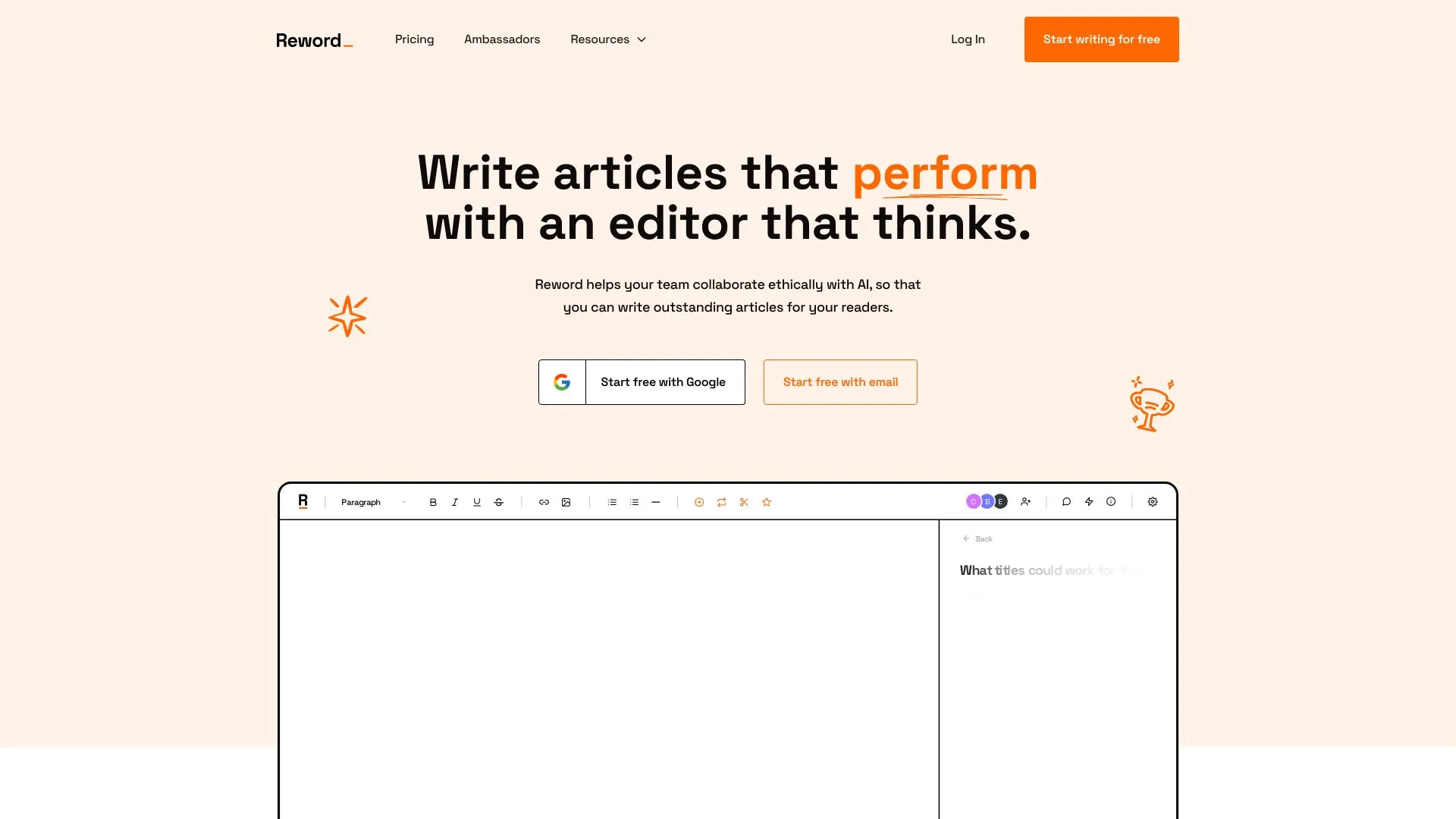 Reword - AI Writing Tool for Better Articles | Creati.ai