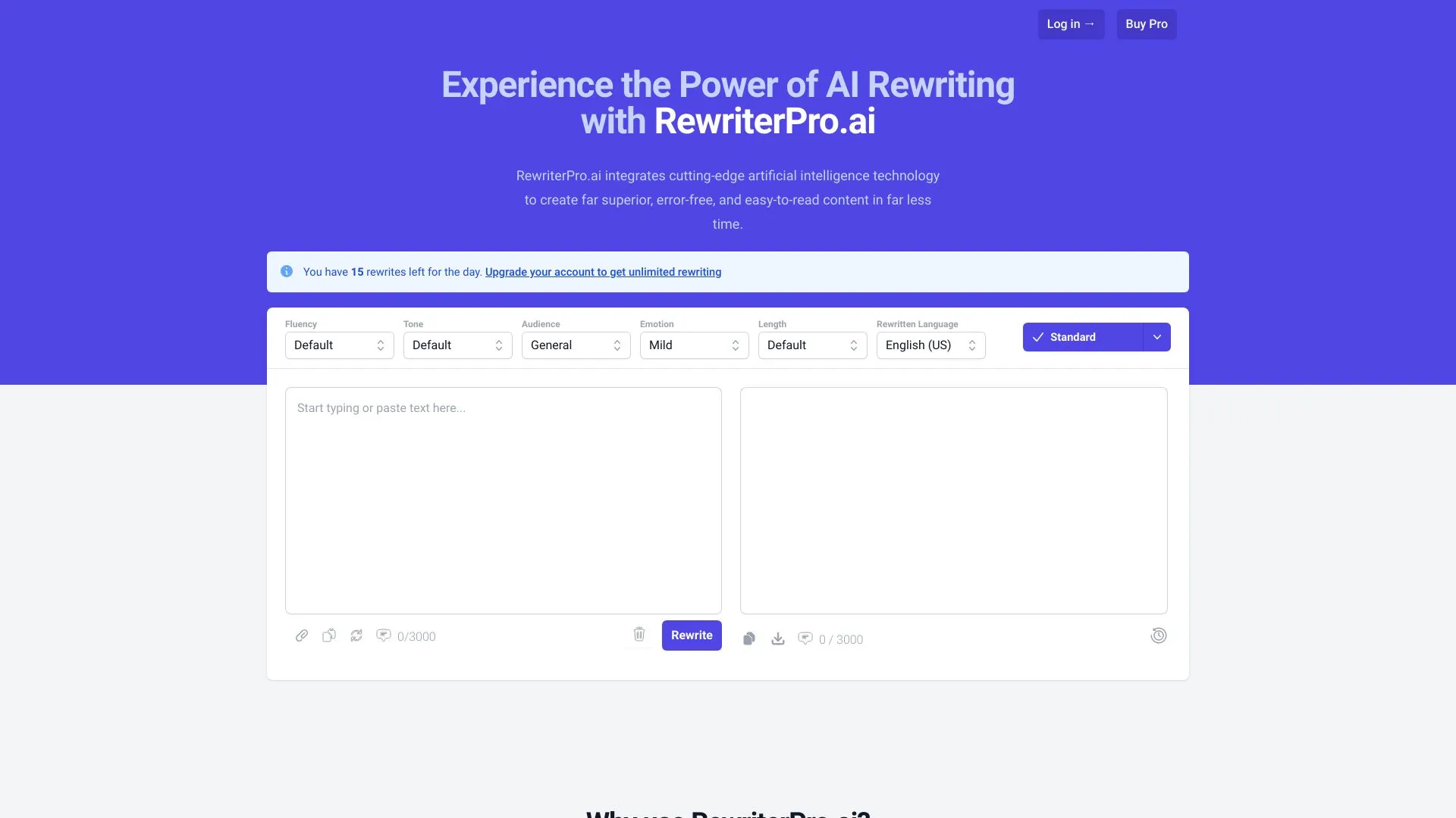 RewriterPro.ai: Enhance and Rewrite Your Content Instantly | Creati.ai