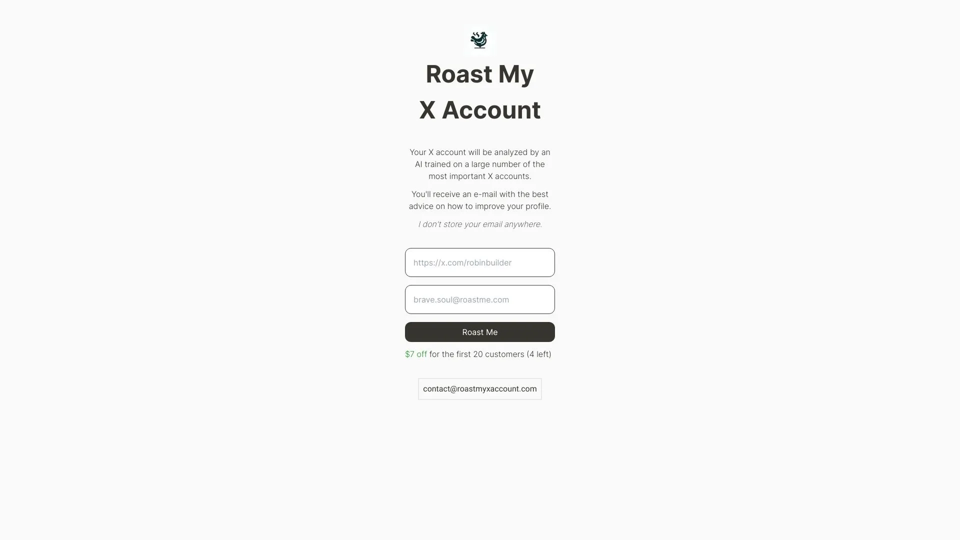 RoastMyXAccount - AI-powered Roasting for Your X Account | Creati.ai