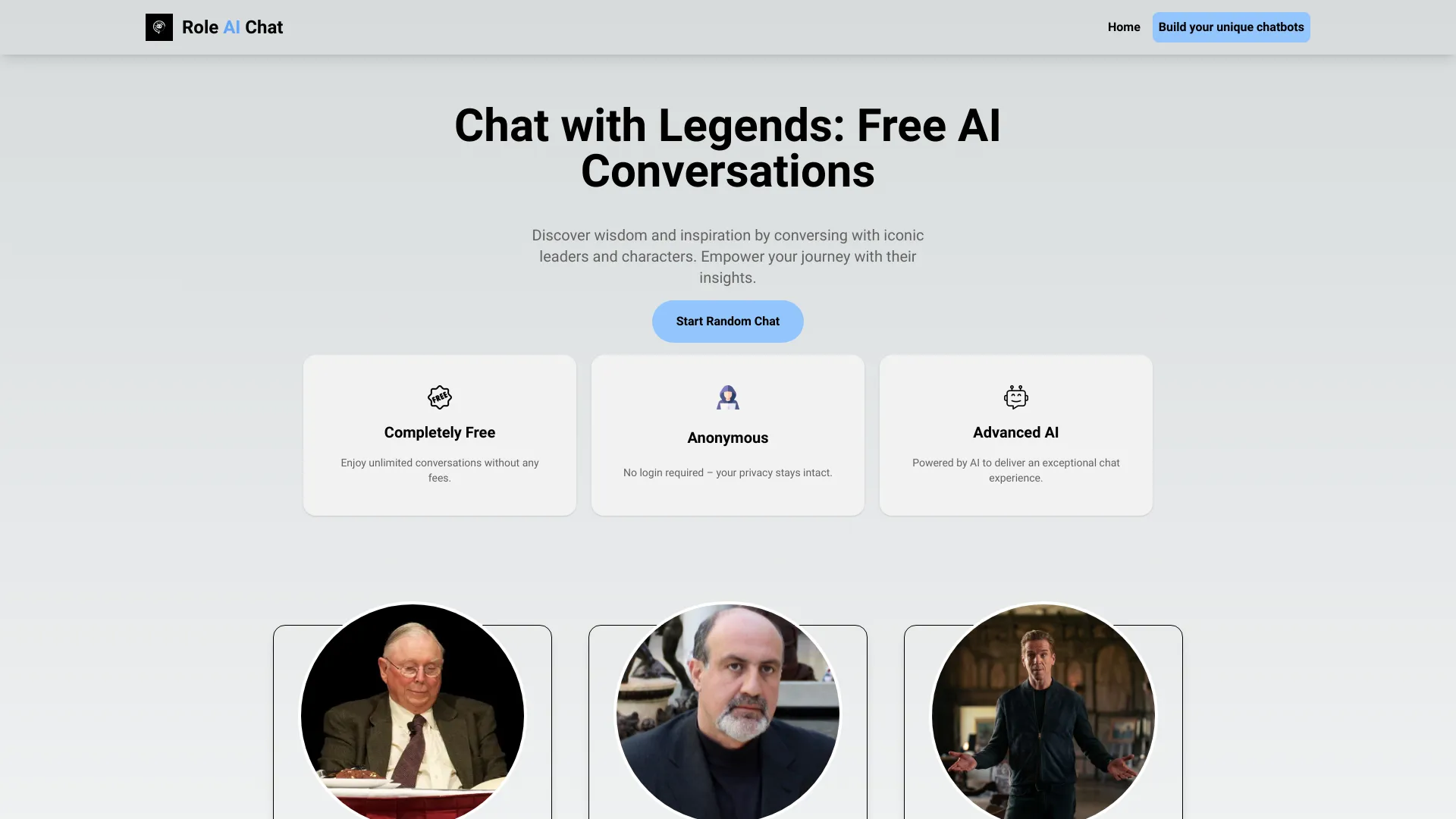 Role AI - Engage in Unlimited Advanced AI Conversations | Creati.ai