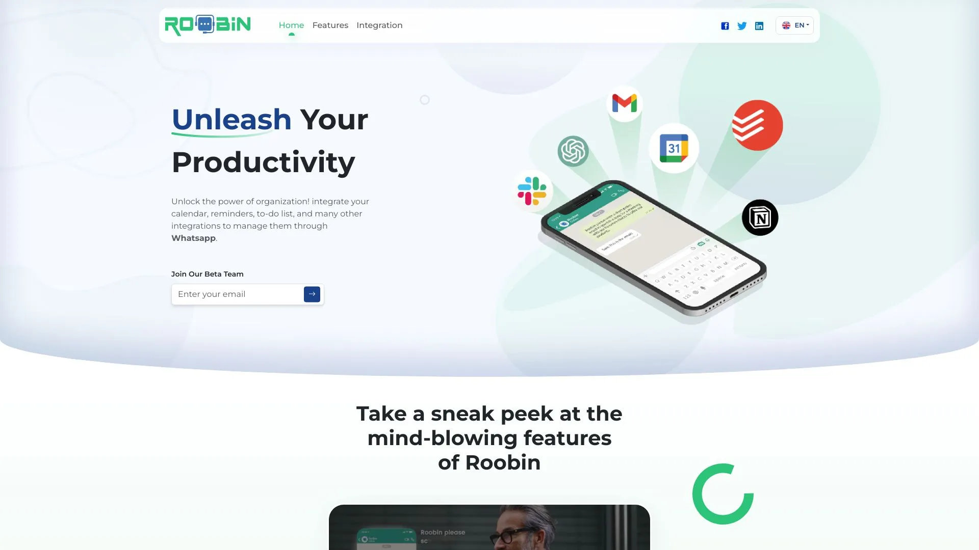 Roobin: Tu Asistente de Gestión de Tareas en WhatsApp | Creati.ai