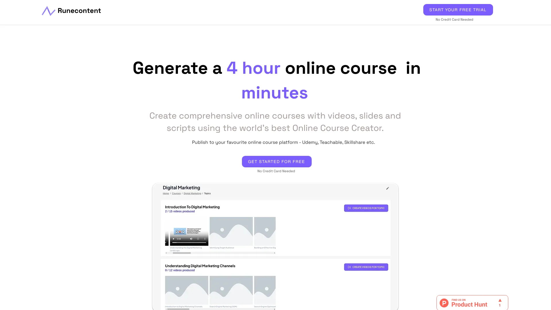 RuneContent - AI Course Creation Platform | Creati.ai