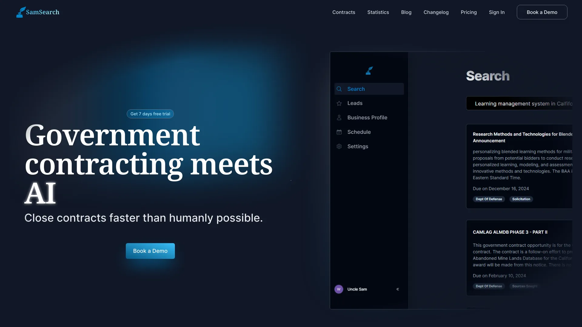 SamSearch: Streamline Government Contracting with AI | Creati.ai
