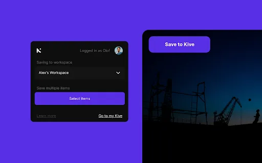 Save to Kive - Organiza fácilmente tu contenido en línea | Creati.ai