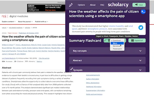 Scholarcy Browser Extension - Effortless Article Summarization | Creati.ai