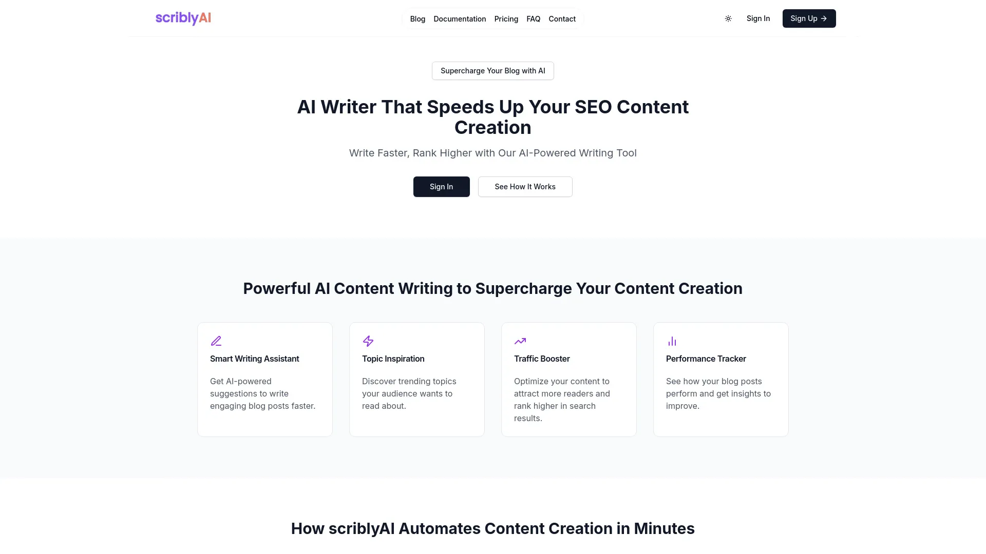 ScriblyAI: AI-Powered SEO Content Creation Tool | Creati.ai
