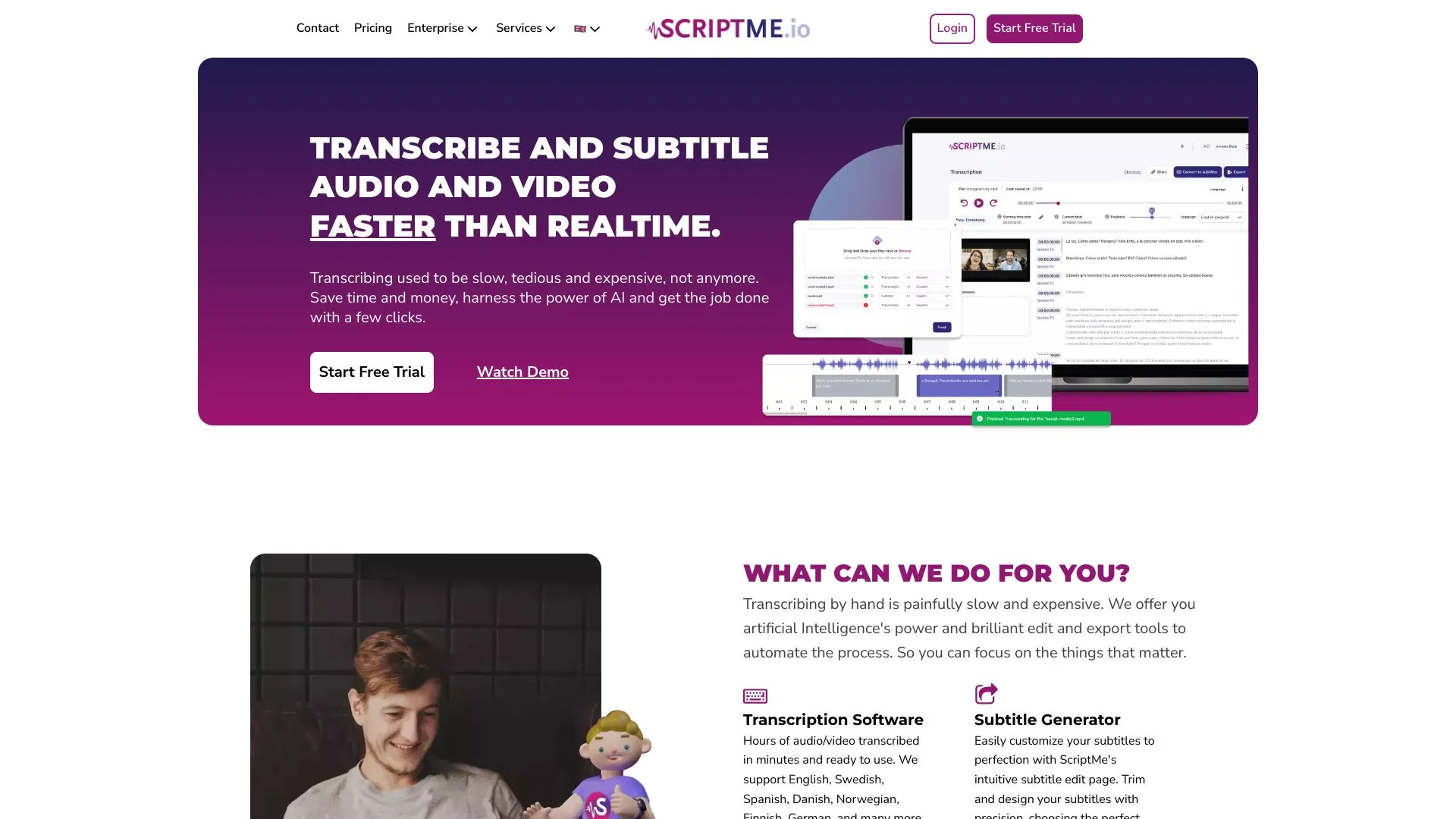 ScriptMe - AI-Powered Transcription and Subtitling Service | Creati.ai