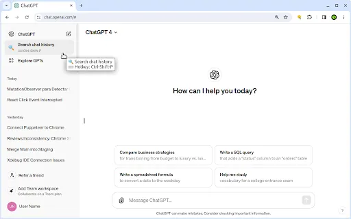 Searchable ChatGPT: Gestiona Eficazmente Tus Conversaciones | Creati.ai