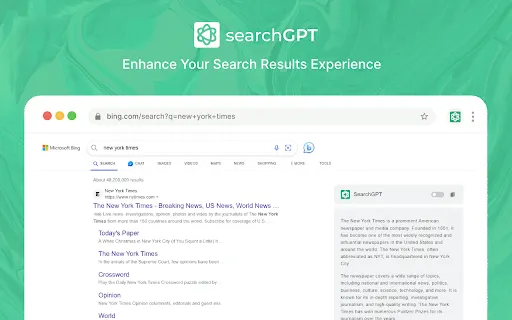 SearchGPT: AI-Powered Search Extension for Chrome | Creati.ai