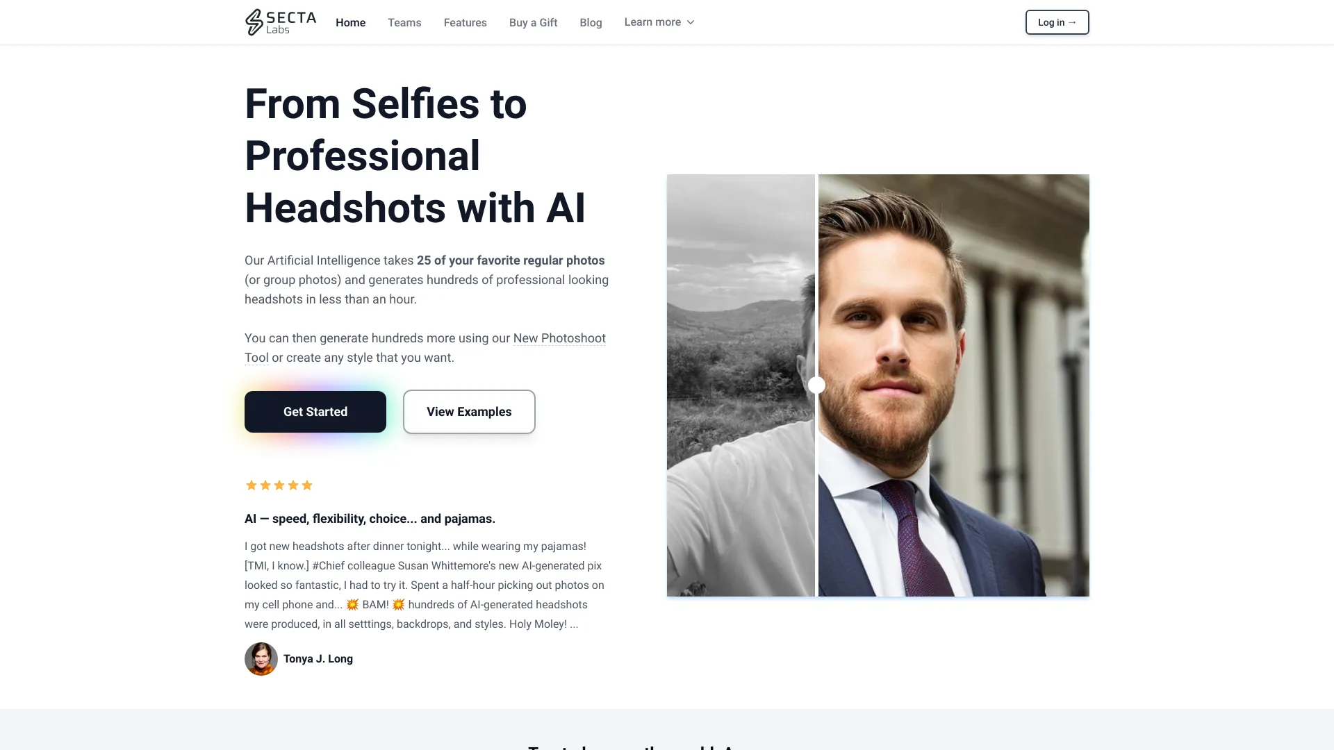 Authentic AI Headshots and Portraits | Secta | Creati.ai