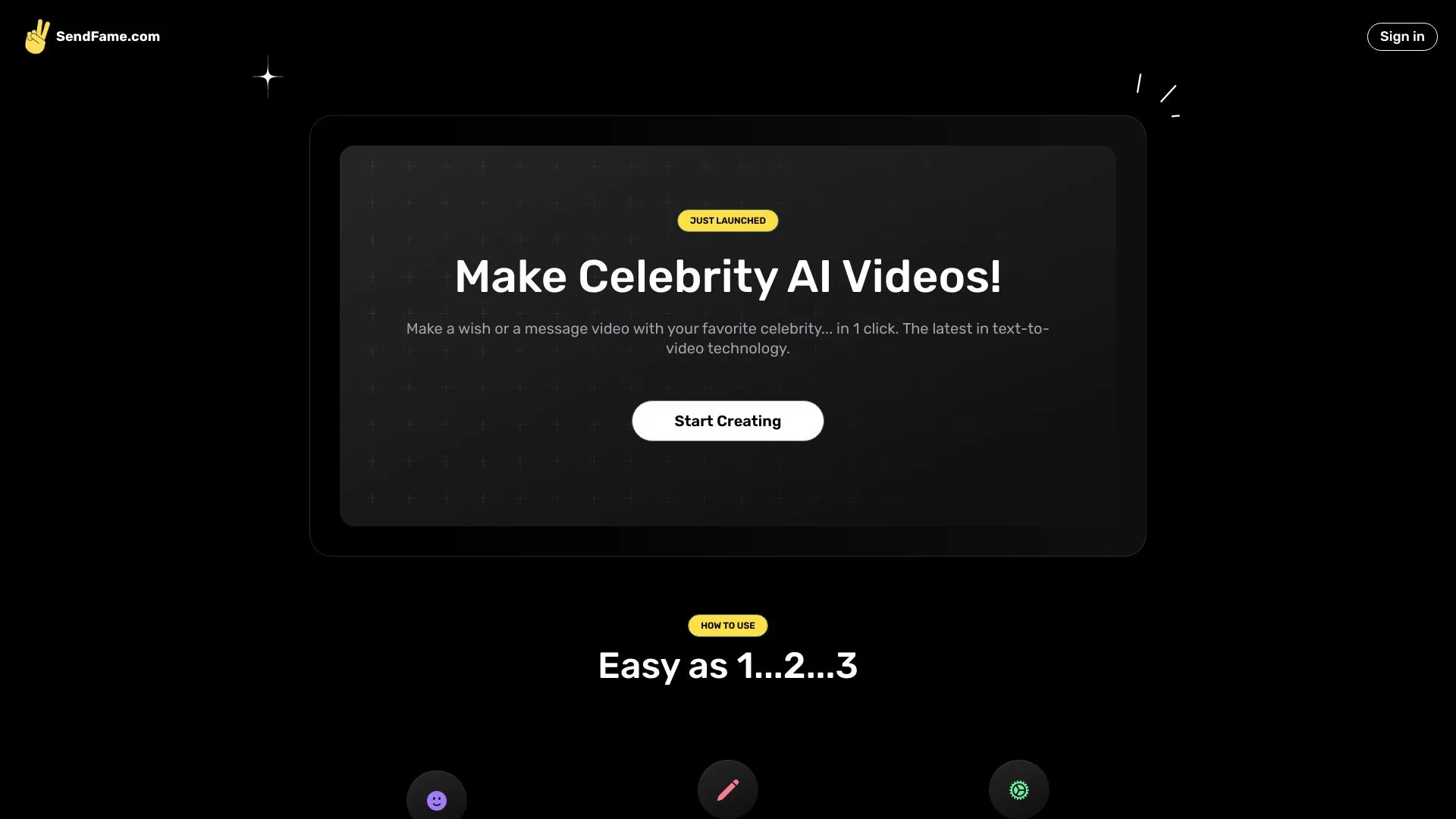 SendFame - Personalized AI Celebrity Video Messages | Creati.ai