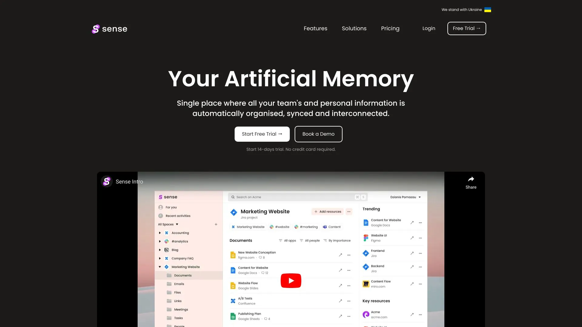 Sense - AI-Driven Project Management and Organization Hub | Creati.ai