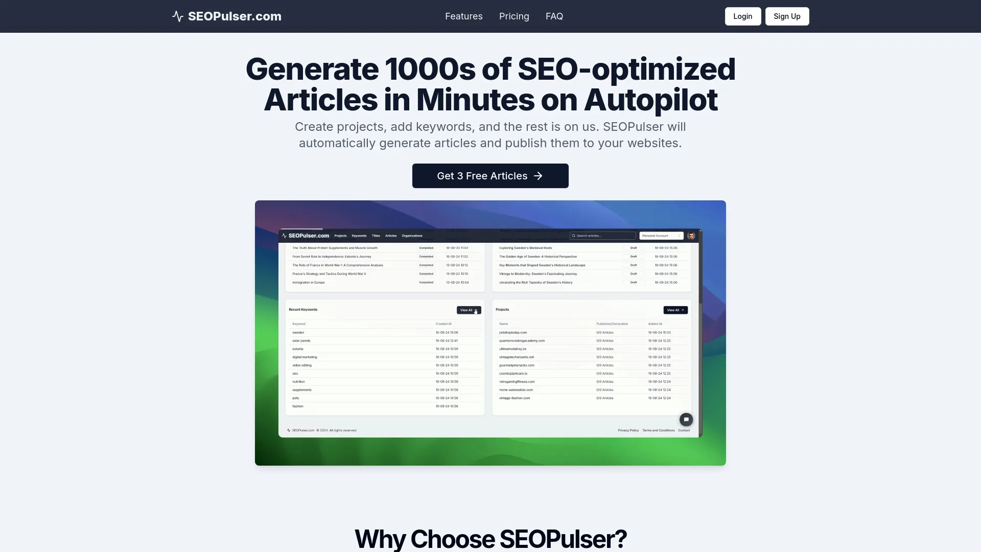 SEOPulser: Automated SEO Content Creation Tool | Creati.ai