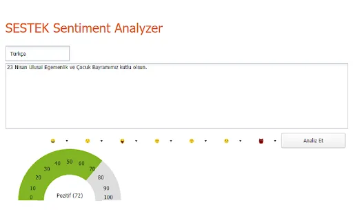 SESTEK Sentiment Analyzer - Análisis de Sentimientos de Texto con IA | Creati.ai