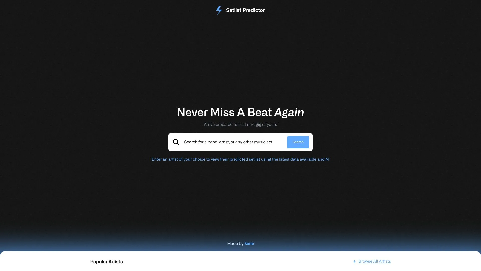 Setlist Predictor - Your Concert Companion | Creati.ai