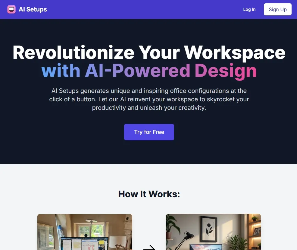Transform Your Workspace with SetupsAI | Creati.ai