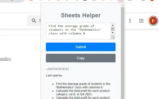 Sheets Helper: AI-Powered Google Sheets Formula Generator | Creati.ai