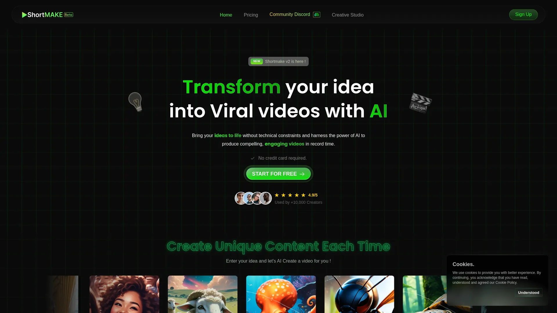 ShortMake: AI-Powered Video Creation for Social Media | Creati.ai