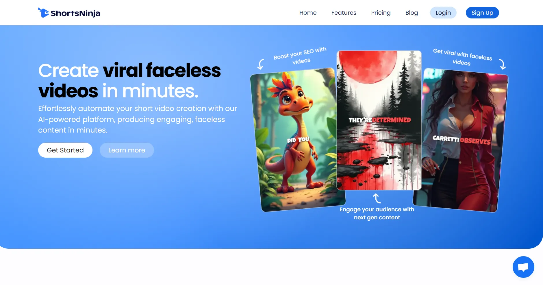 ShortsNinja - AI-Powered Faceless Video Creator | Creati.ai