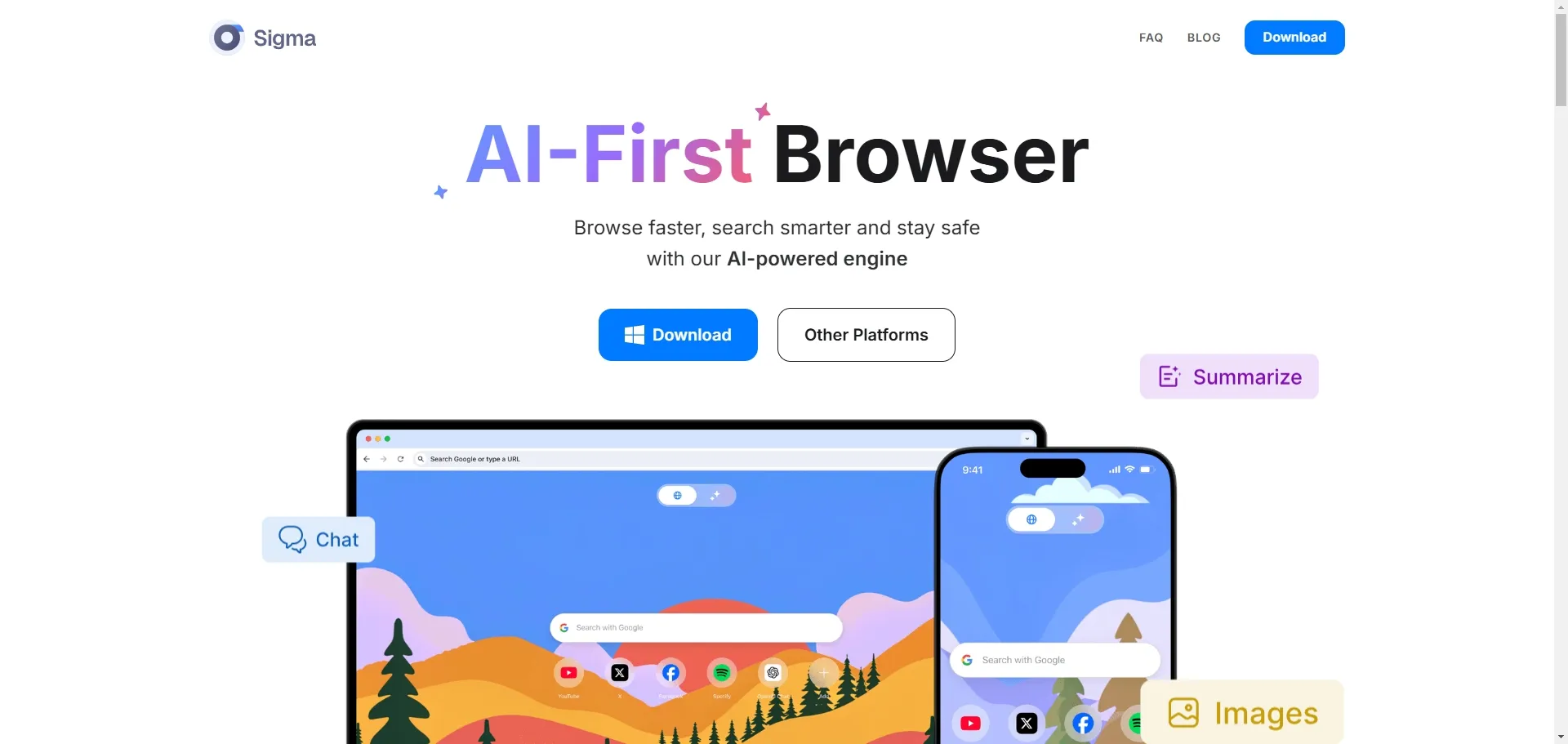 Sigma AI Browser: Secure AI Enhanced Web Browsing | Creati.ai