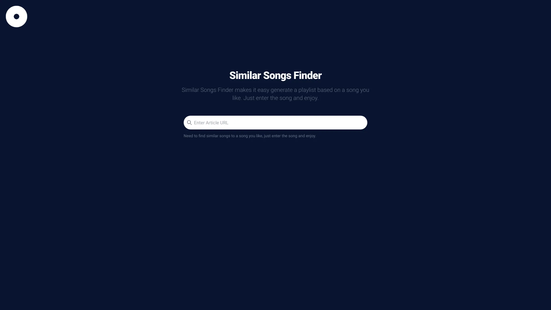 Similar Songs Finder - Discover Music and Create Playlists | Creati.ai