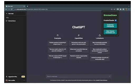 Enhance Your ChatGPT Experience with SimmerDown | Creati.ai