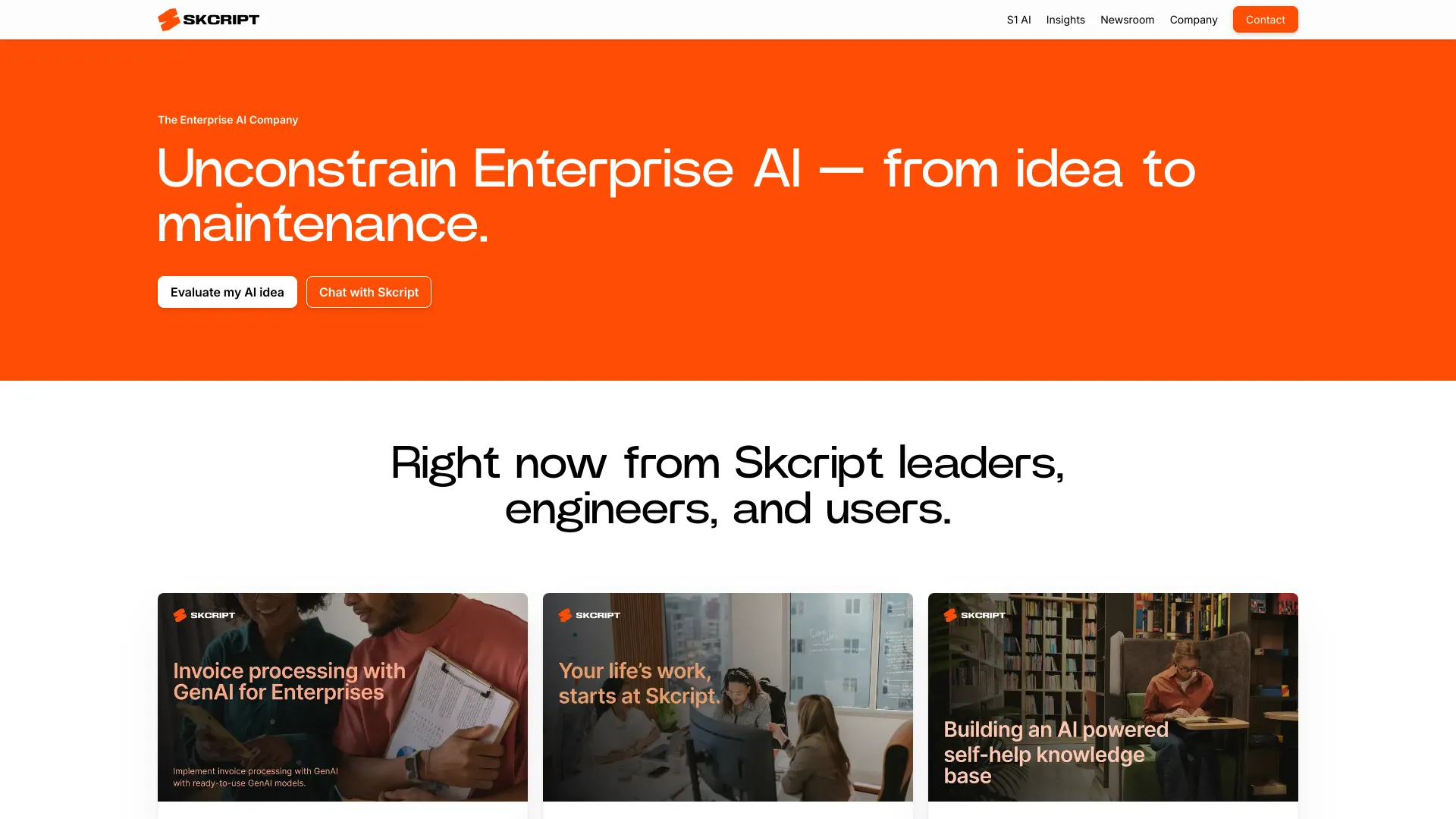 Skcript: Innovative Enterprise AI & Blockchain Solutions | Creati.ai