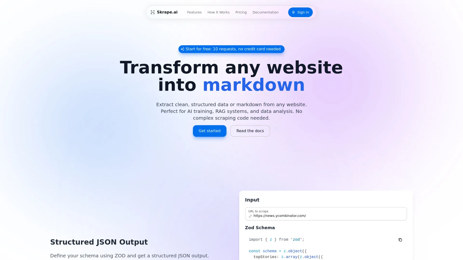 Skrape.ai: Transform Any Website Data to Structured Formats | Creati.ai