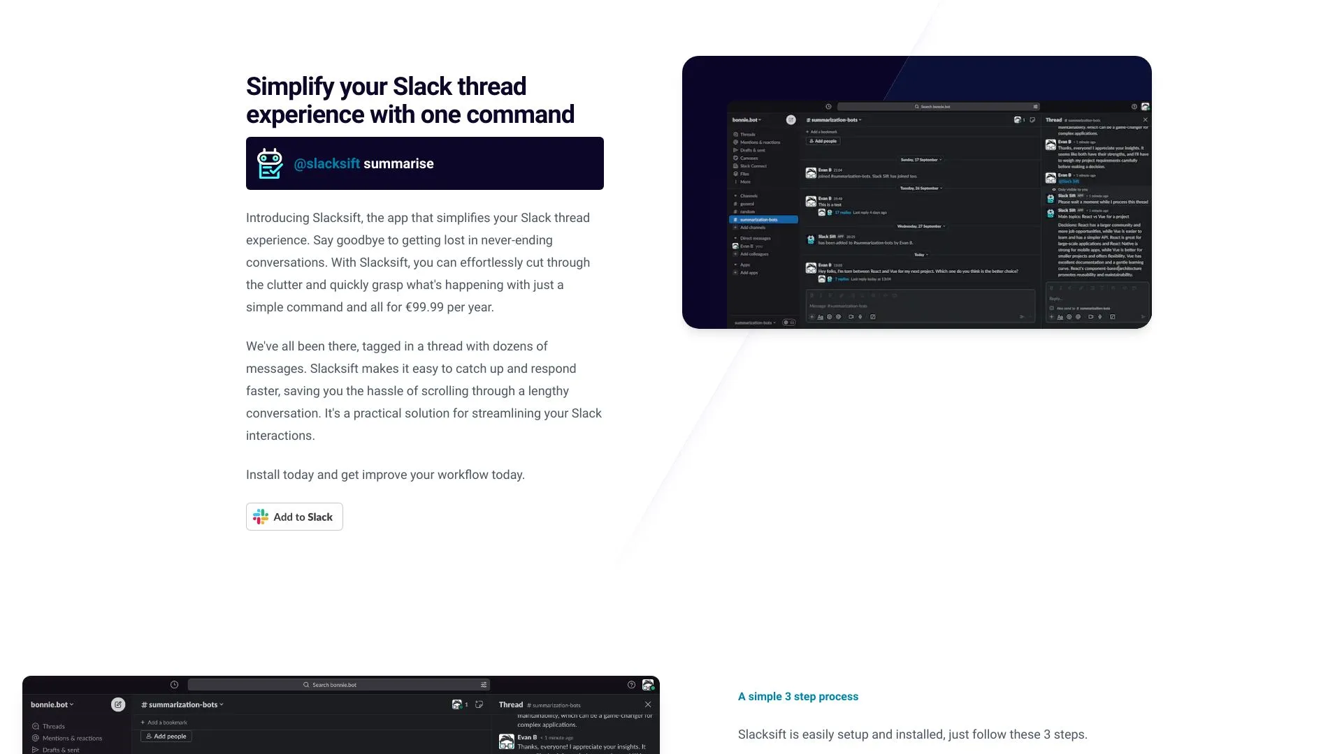 Slacksift - Simplify Your Slack Thread Experience | Creati.ai