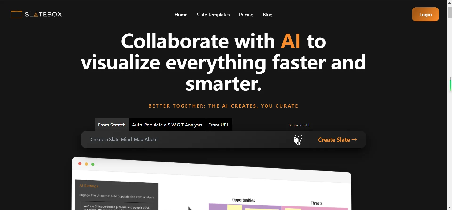 Slatebox - Plataforma de Colaboración Visual Impulsada por IA | Creati.ai