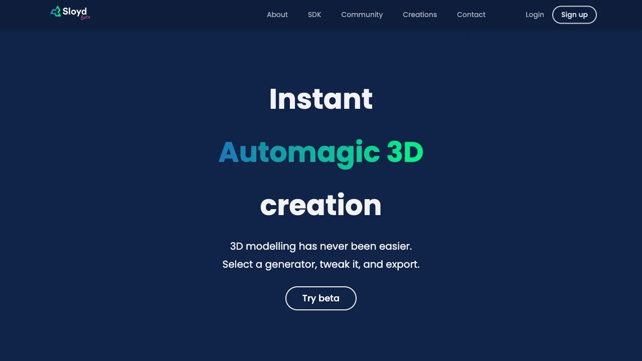 Sloyd AI: Generate & Customize 3D Models with AI | Creati.ai