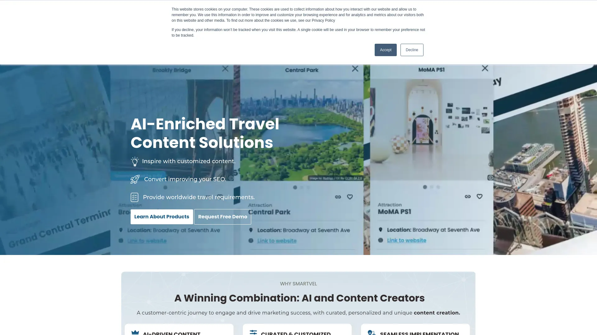 Smartvel - AI-Driven Travel Content Solutions | Creati.ai