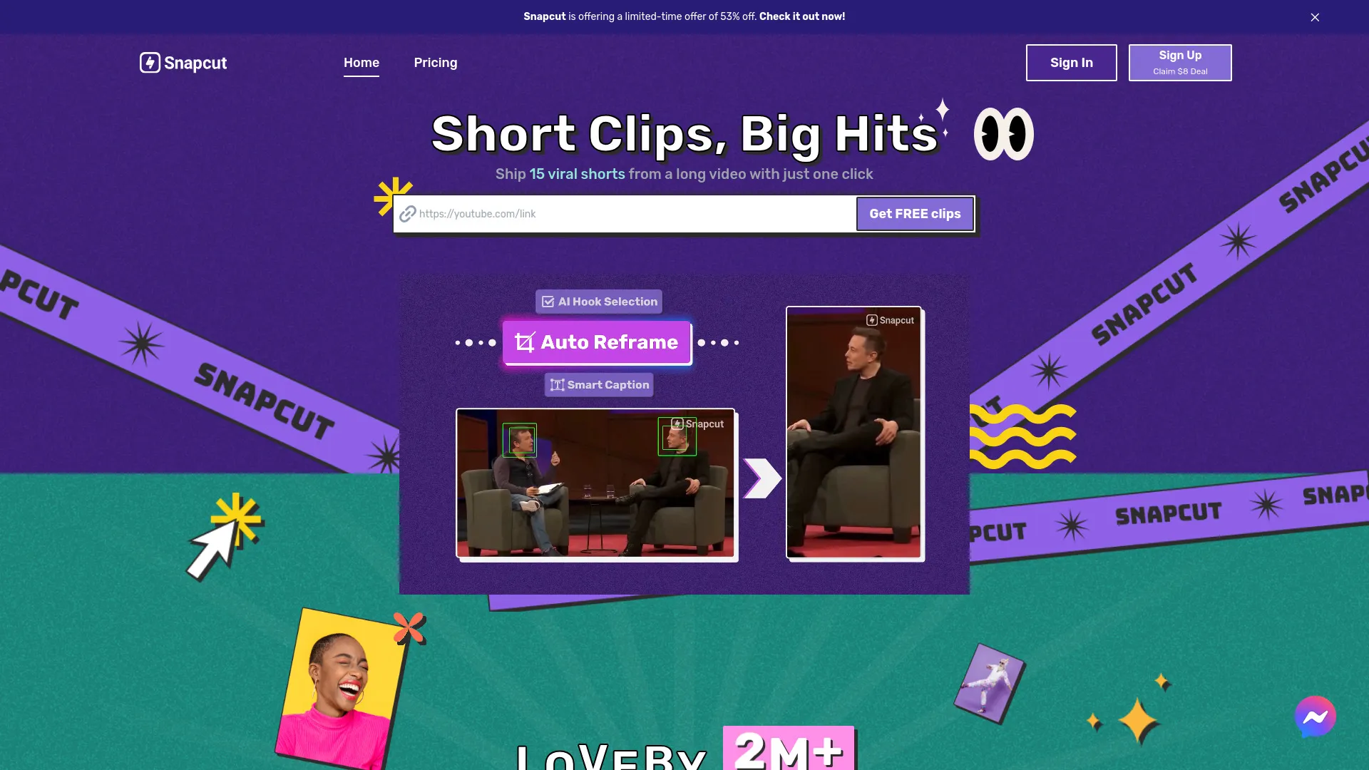 Snapcut.ai - Transform Long Videos into Engaging Shorts | Creati.ai
