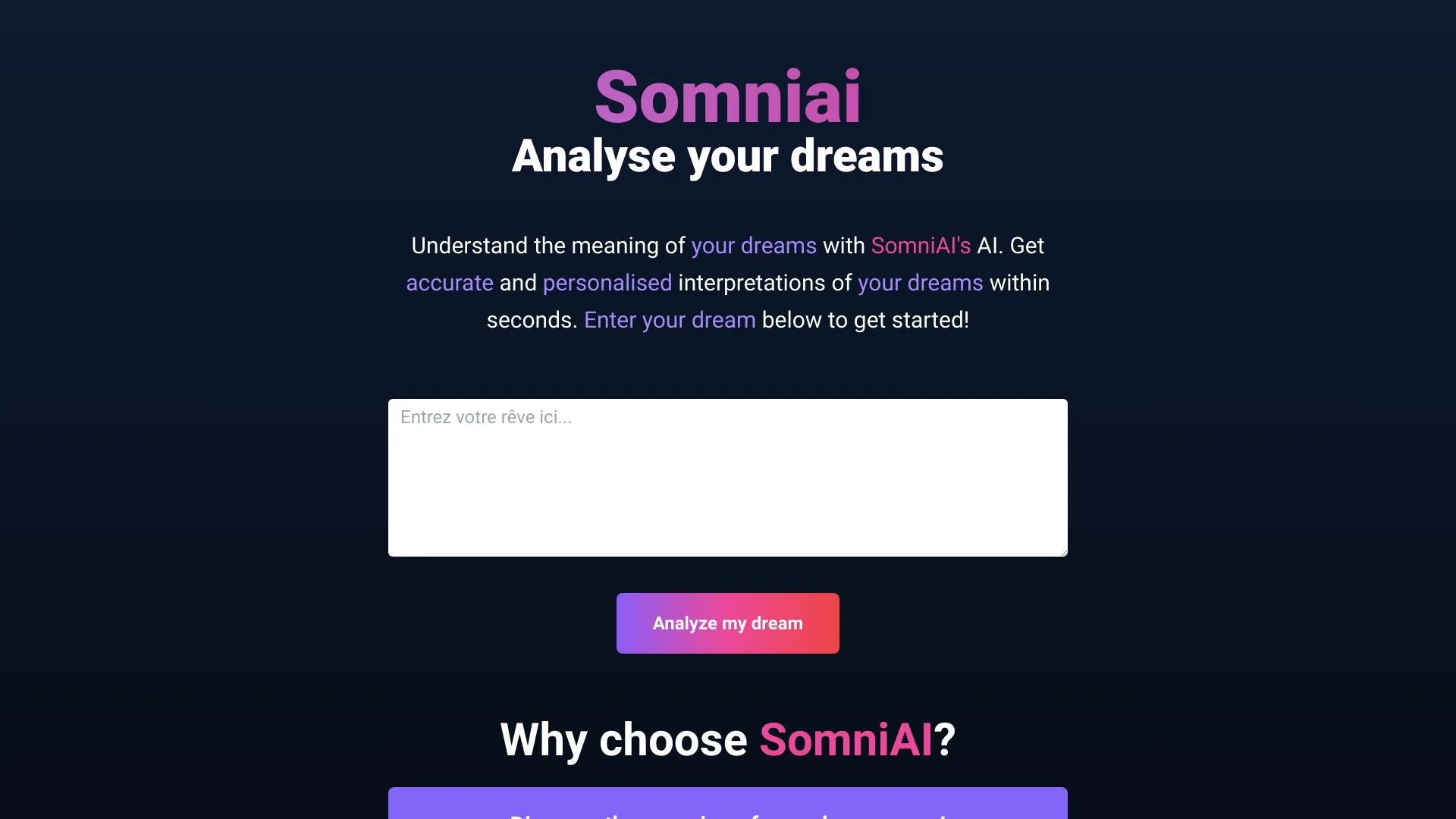 SomniAI: Análisis de sueños impulsado por IA para obtener percepciones ...