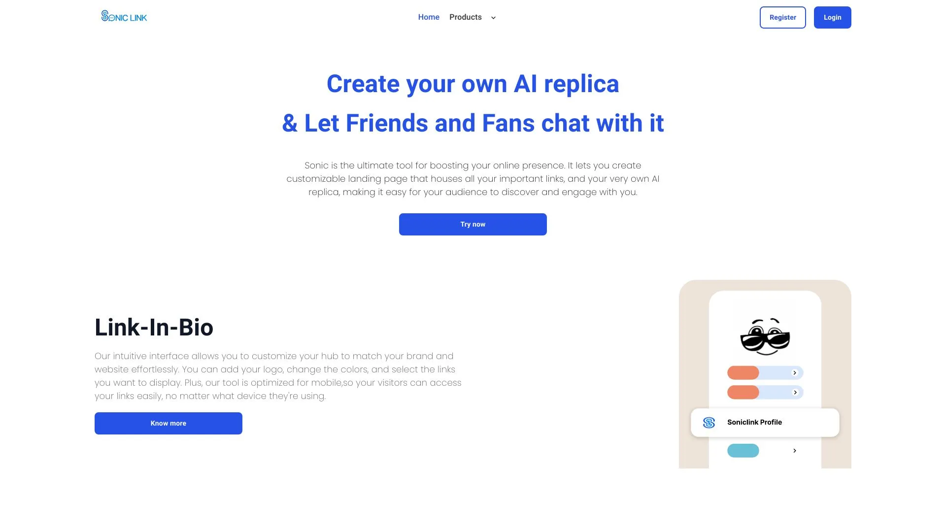 Create AI-powered Link-In-Bio and Chatbots with SonicLink | Creati.ai