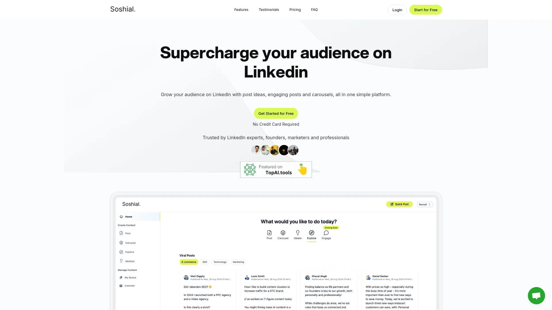 Soshial: Boost Your LinkedIn Engagement with AI-Powered Content | Creati.ai