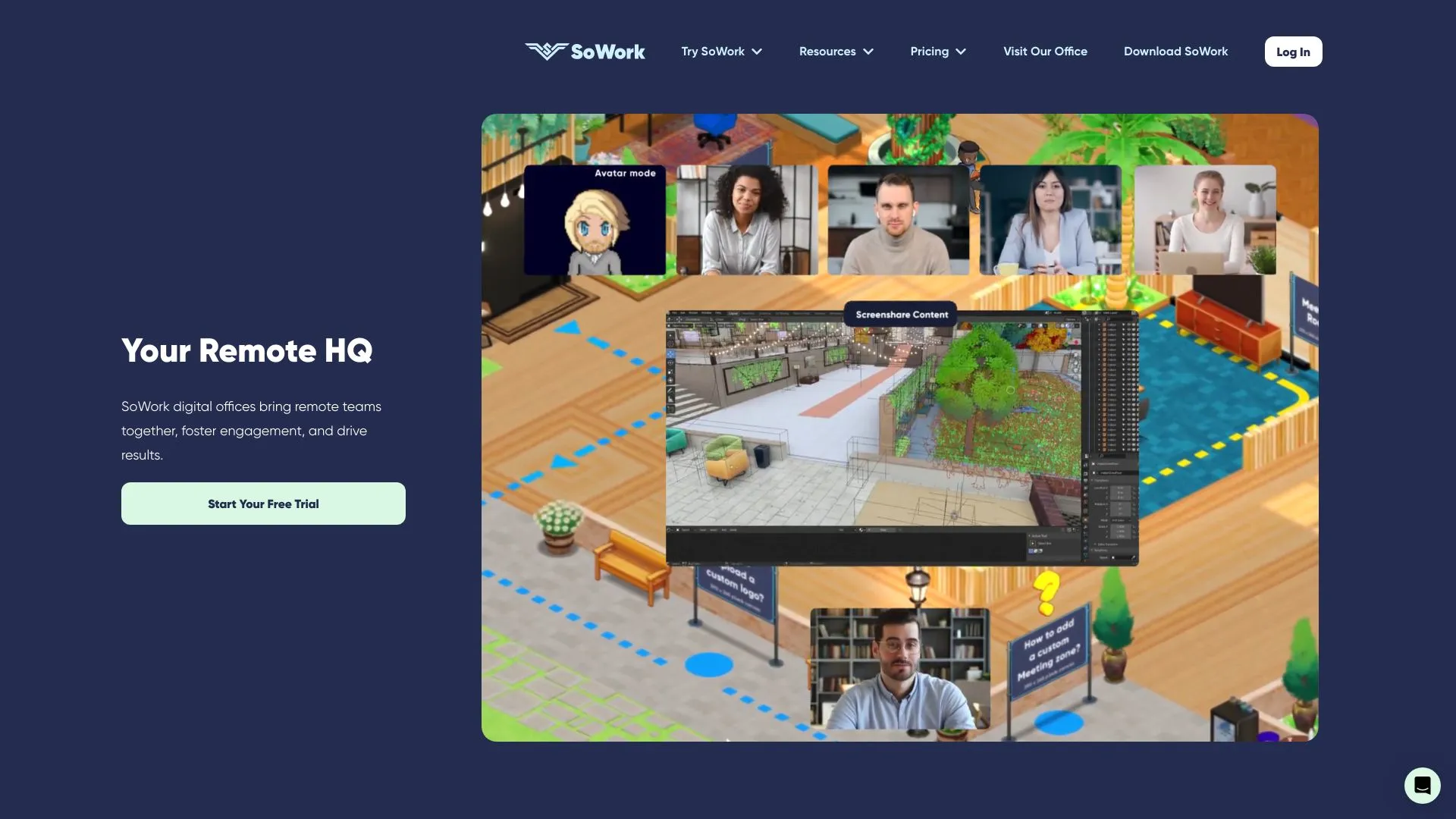 SoWork - Smart Virtual Office for Remote Teams | Creati.ai