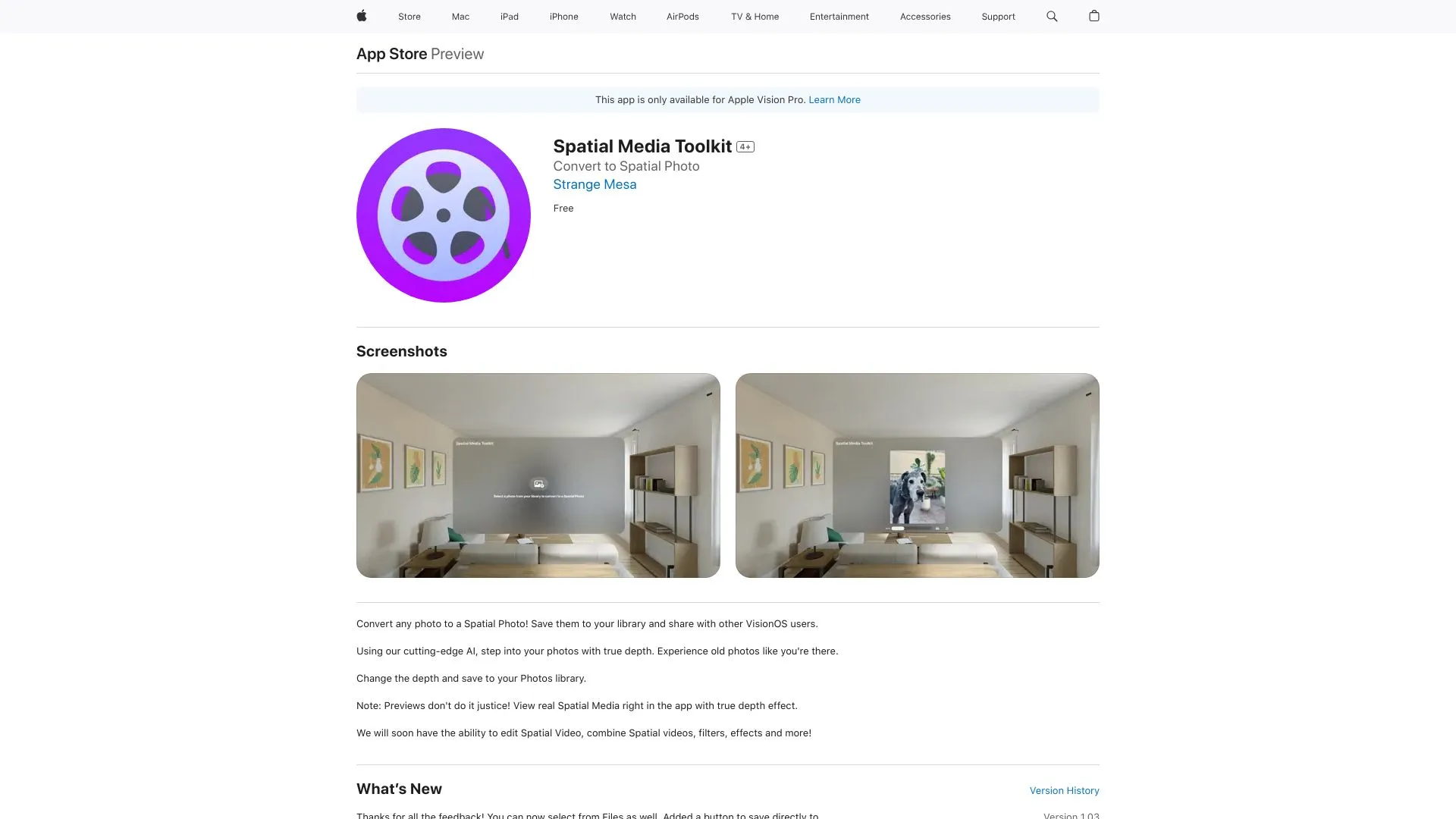 Spatial Media Toolkit - Convert Photos & Videos to 3D | Creati.ai