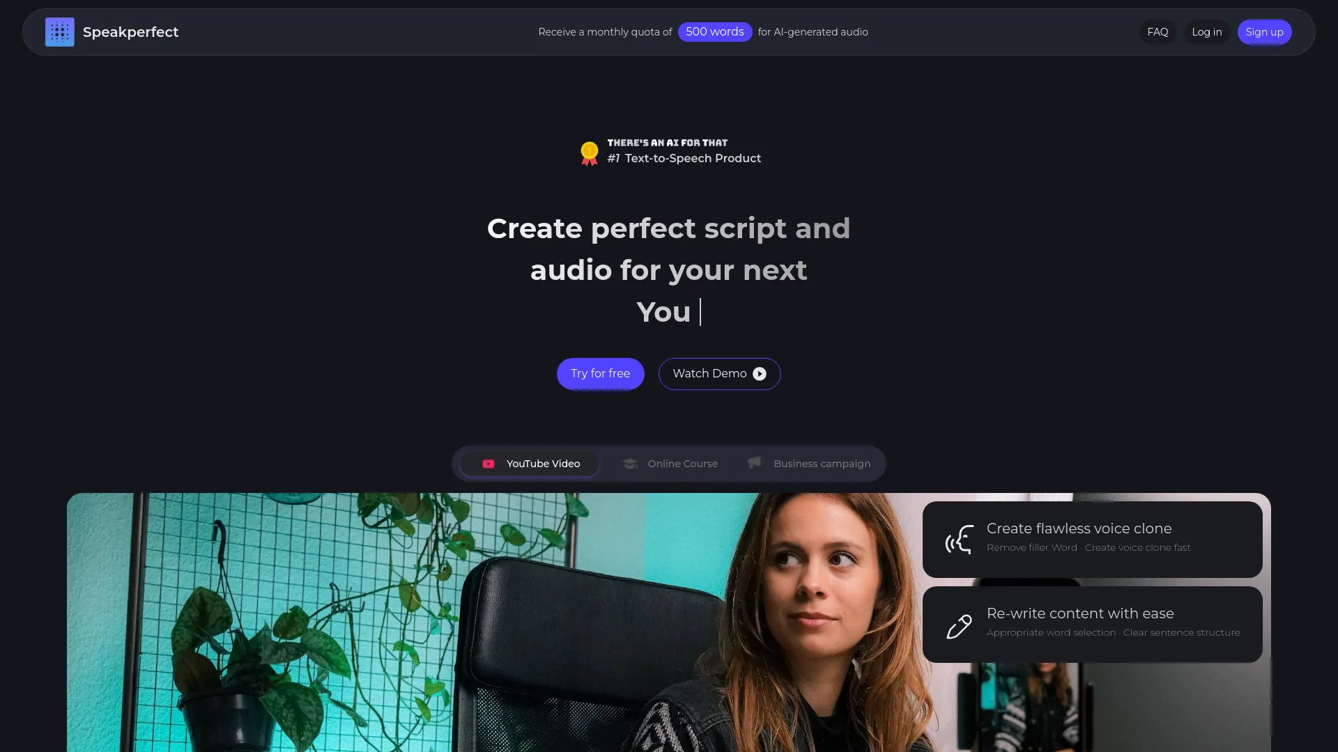 SpeakPerfect: Transform Your Voice into Perfect Audio | Creati.ai