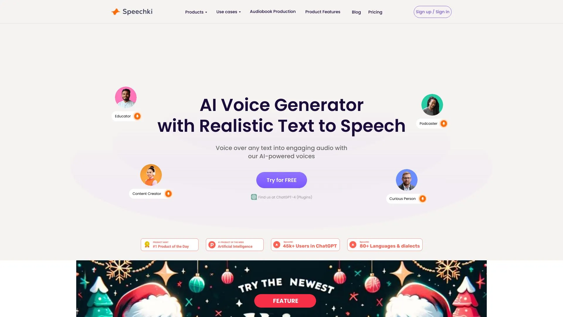 Speechki - Generador de Voz Text-to-Speech IA | Creati.ai