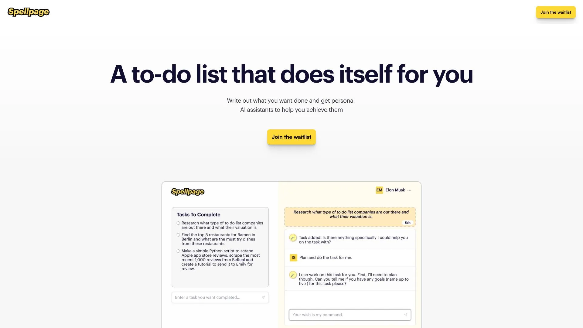 Spellpage: AI-Powered To-Do List for Effortless Task Management | Creati.ai