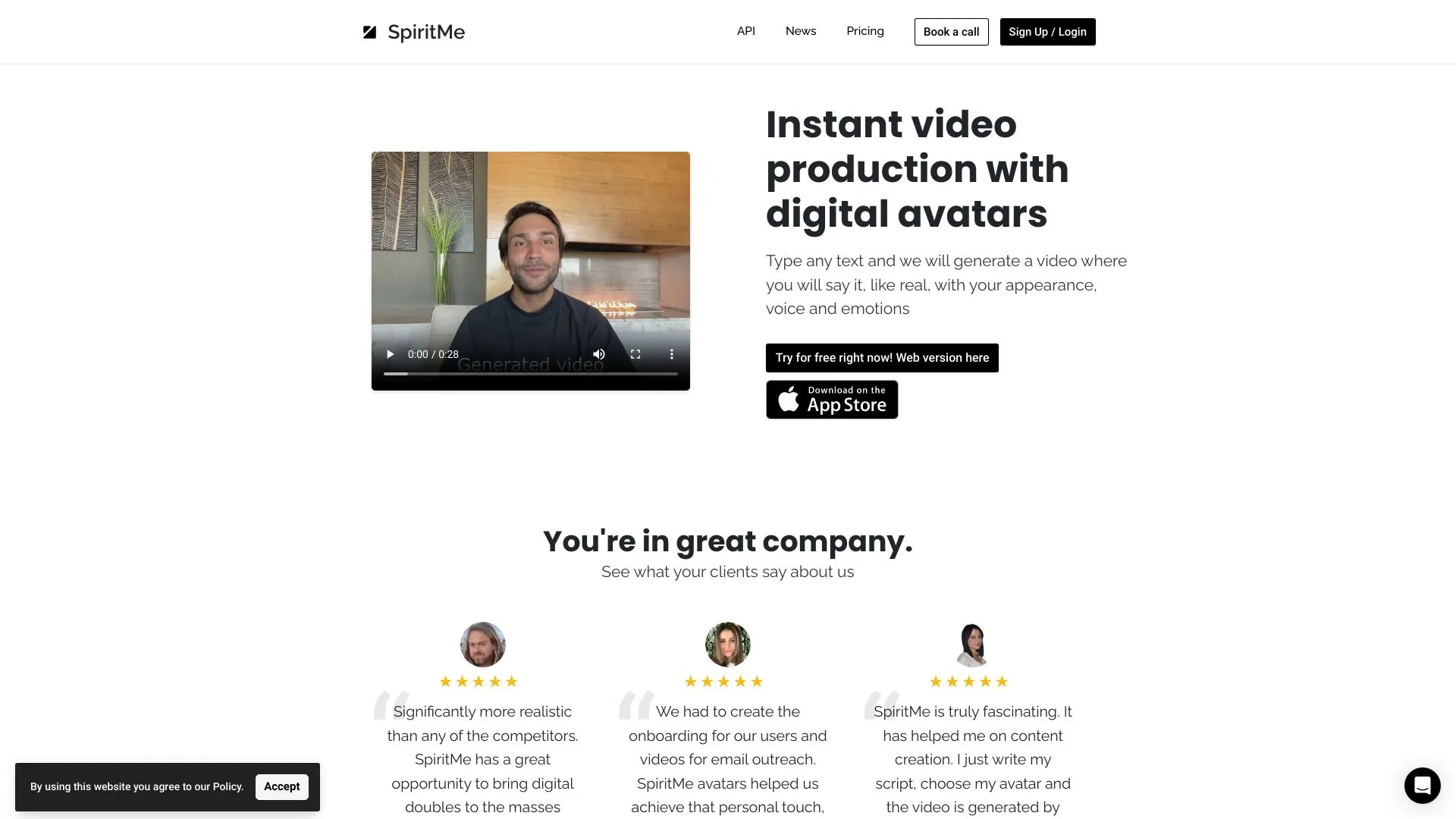 Create Interactive Avatar Videos Effortlessly with SpiritMe | Creati.ai