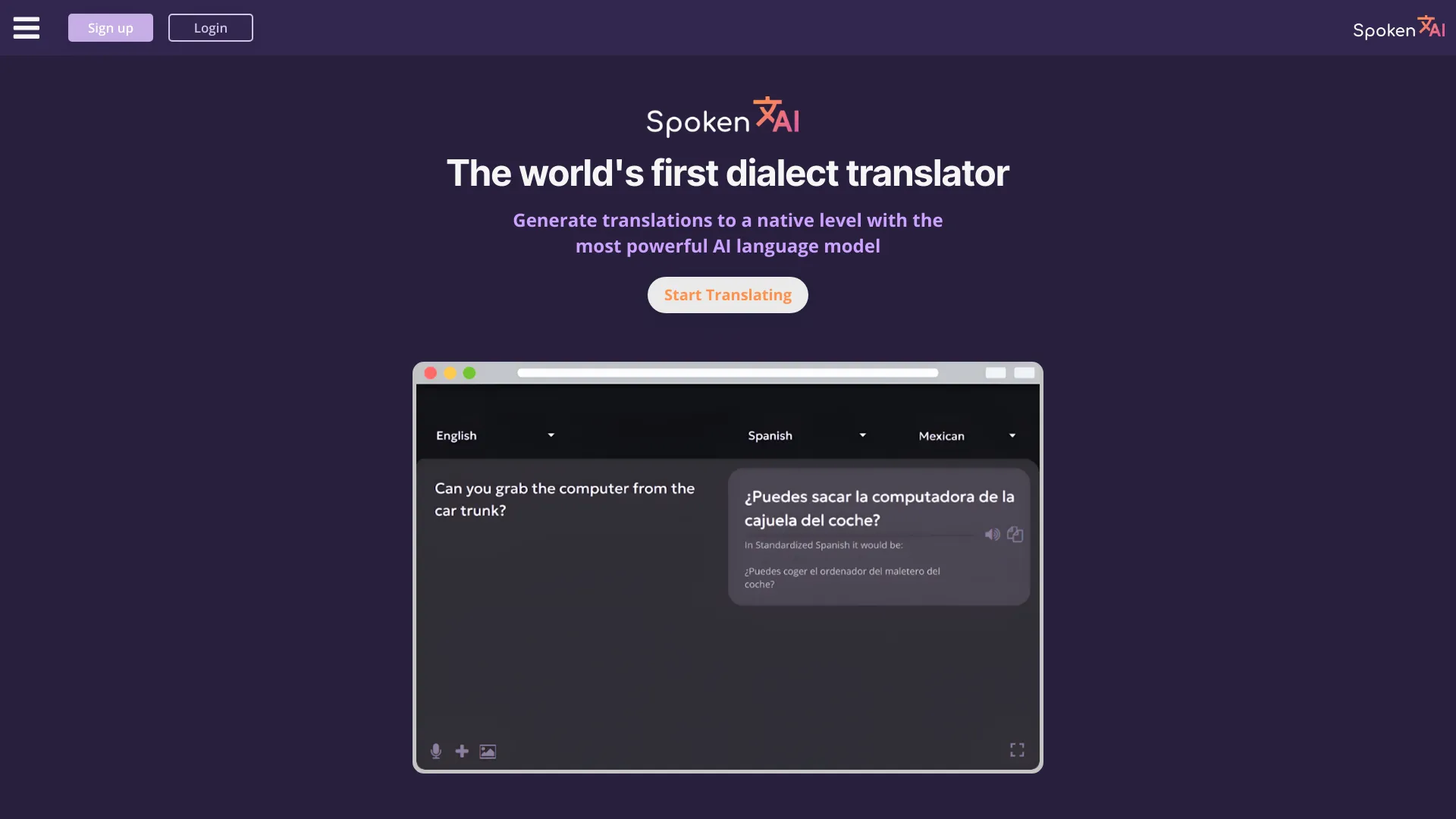 Spoken AI: Advanced Multilingual and Dialect Translation Services | Creati.ai